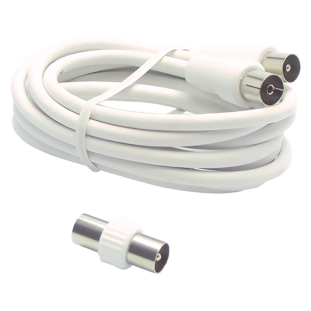 Extensión de cable de antena de TV con adaptador 5 Mt. | Leroy Merlin