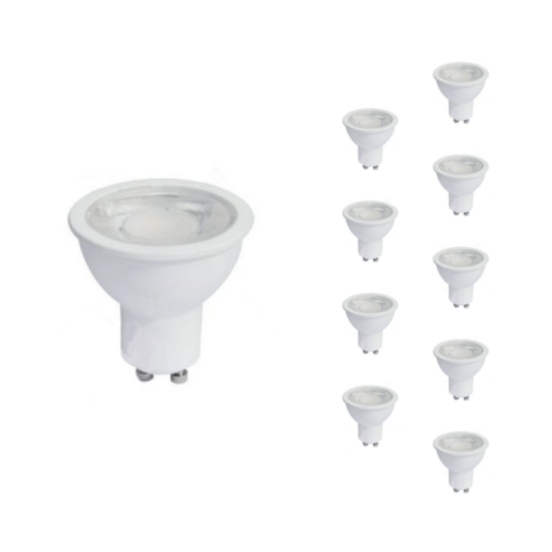Bombilla LED GU10 8W 220V PAR16 COB (Pack de 10) - Blanco cálido 2300K ...