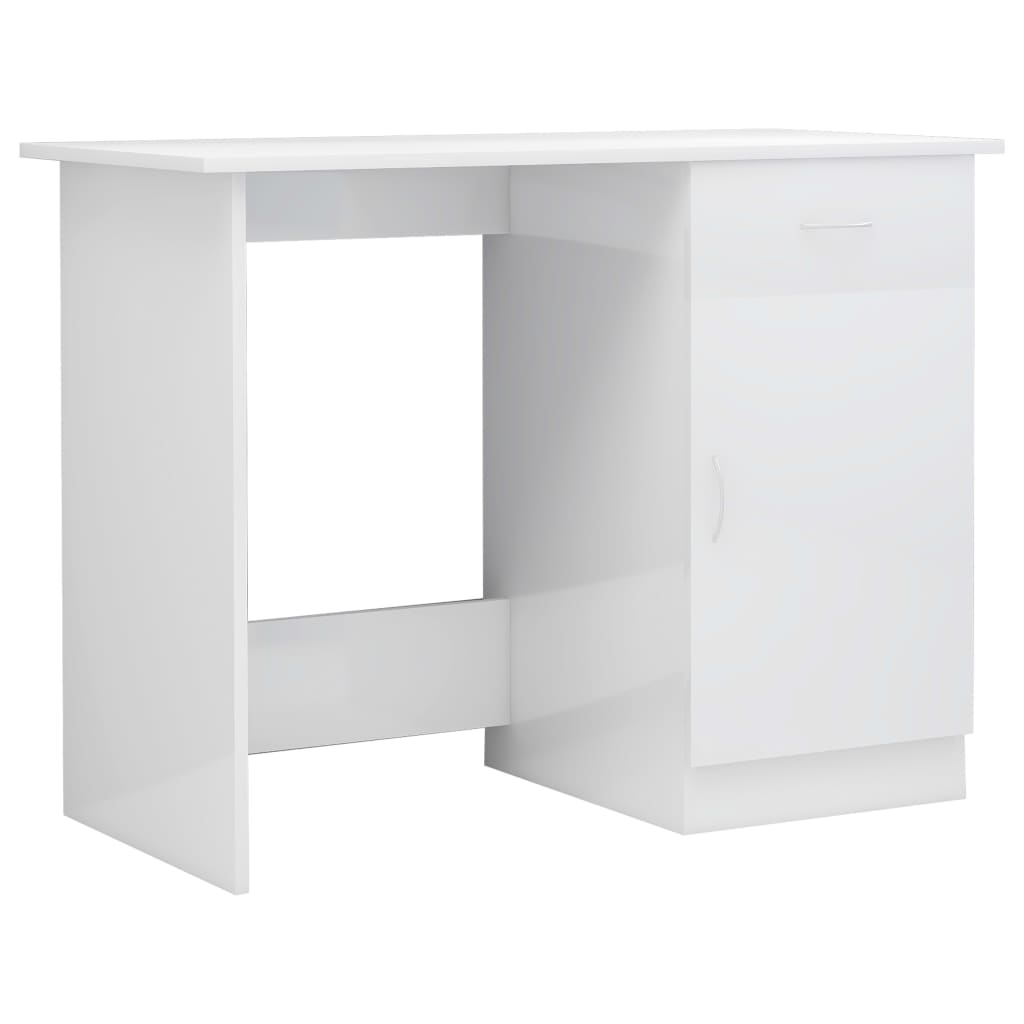 Bureau contreplaqué blanc brillant 100x50x76 cm | Leroy Merlin