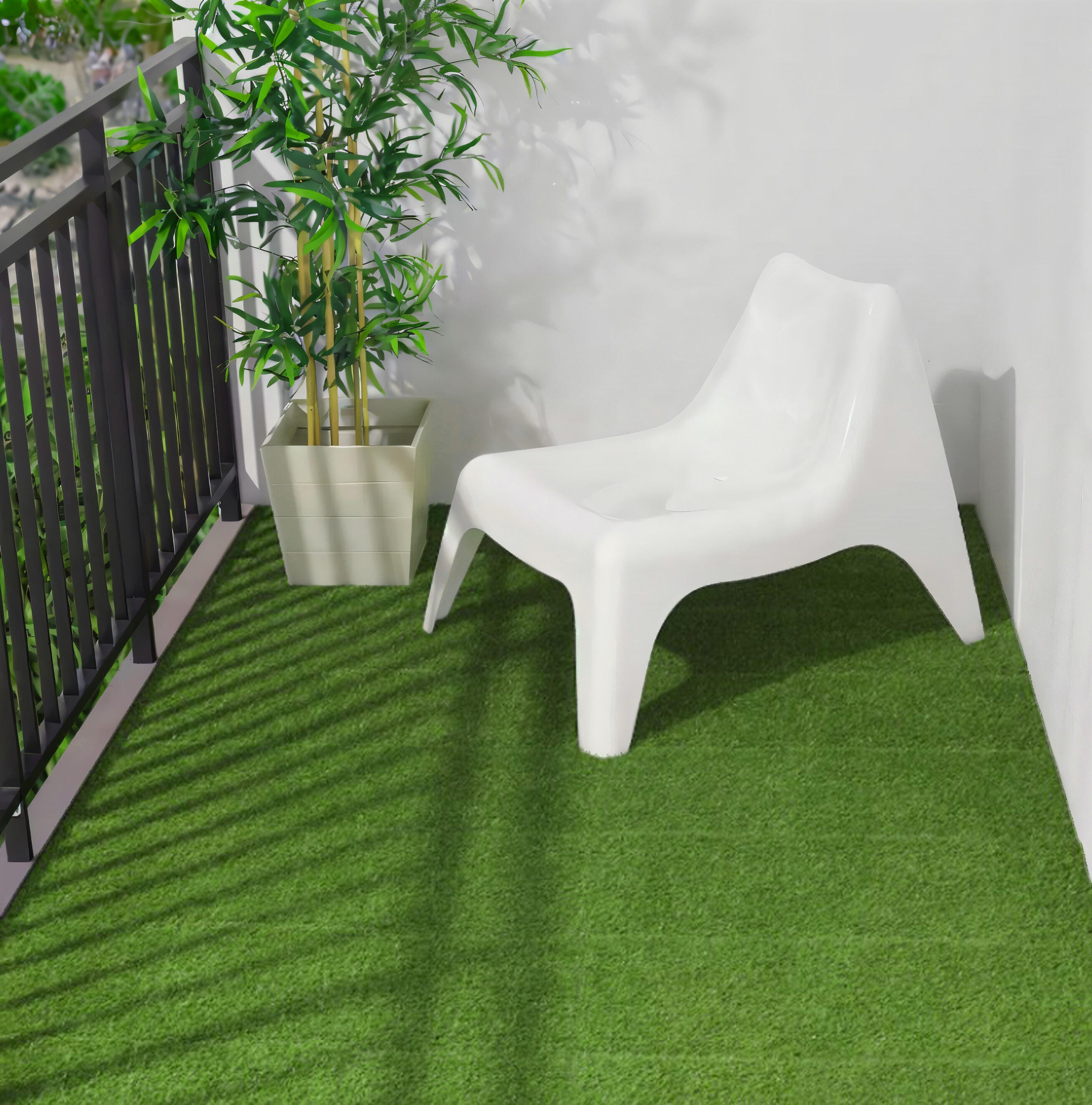 Dalle de gazon en polyéthylène vert de 50x50 cm et 40 mm 4 PCS | Leroy ...