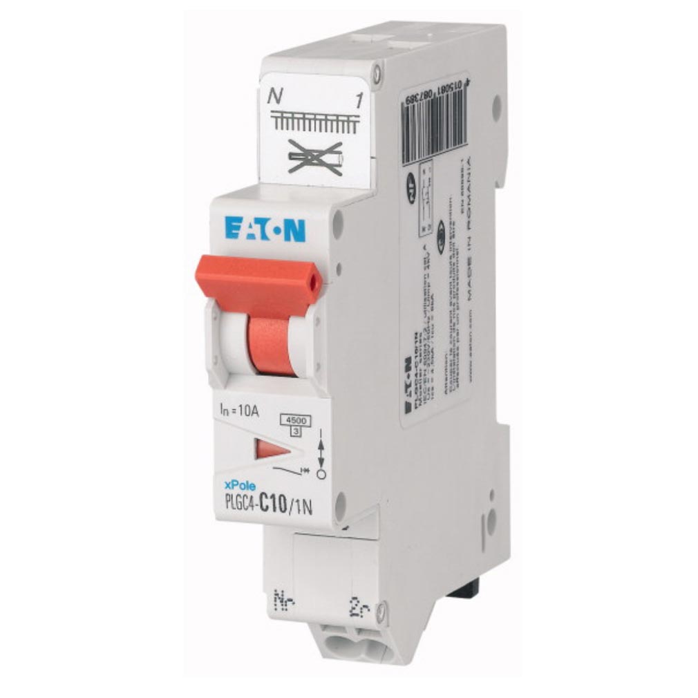 Disjoncteur modulaire Eaton, 10 A, 230 V, courbe C, 1 module ...