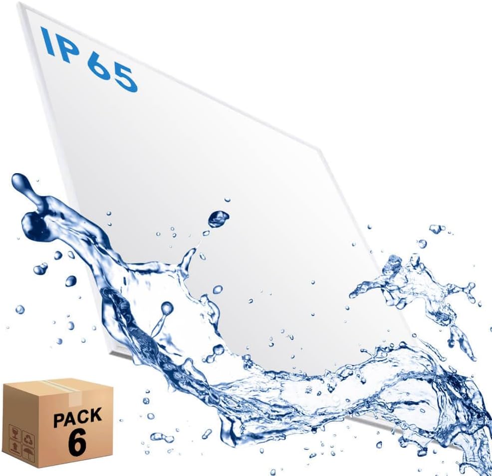 Pack x6 Panel LED 60x60 Exterior IP65 40W, 4400Lm, 6 unidades para ...