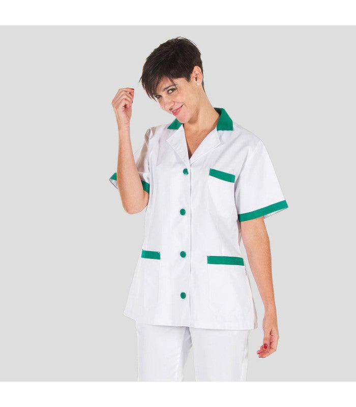 Bata de mujer ligera con mangas cortas y bolsillos, de colores sólidos ...