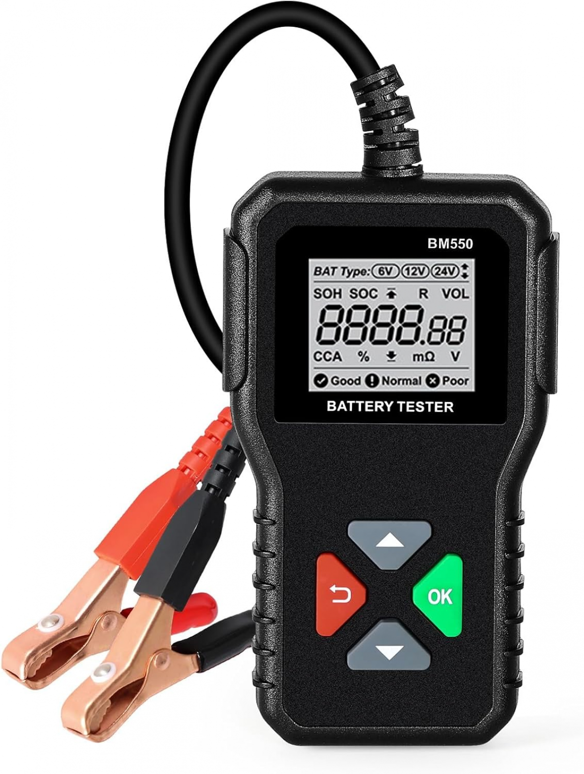 Testeur de Batterie BM550 – Test Batterie Voiture 6V/12V/24V, Analyseur ...
