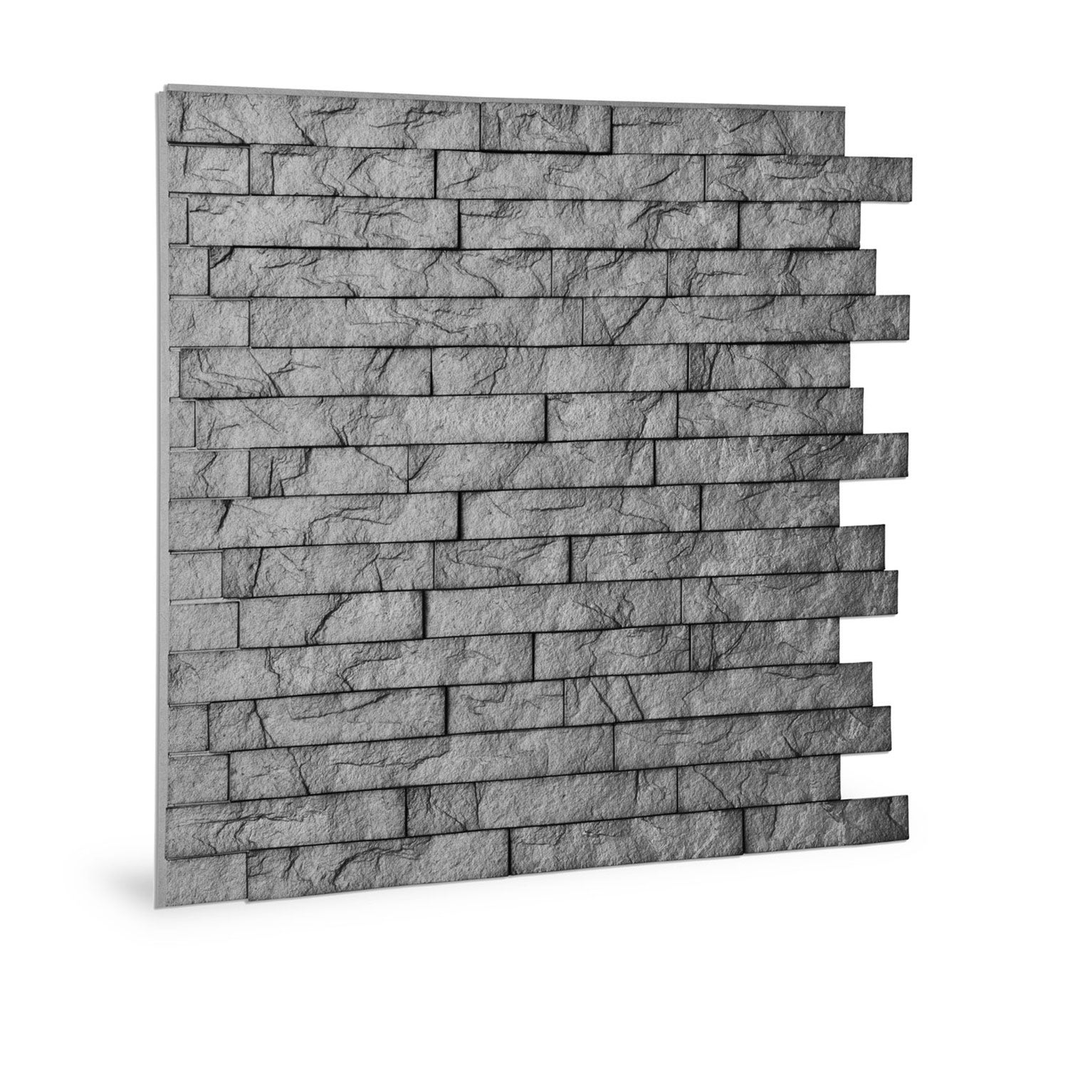 Panel de pared 704500 Ledge Stone Portland Cement 3D gris | Leroy Merlin