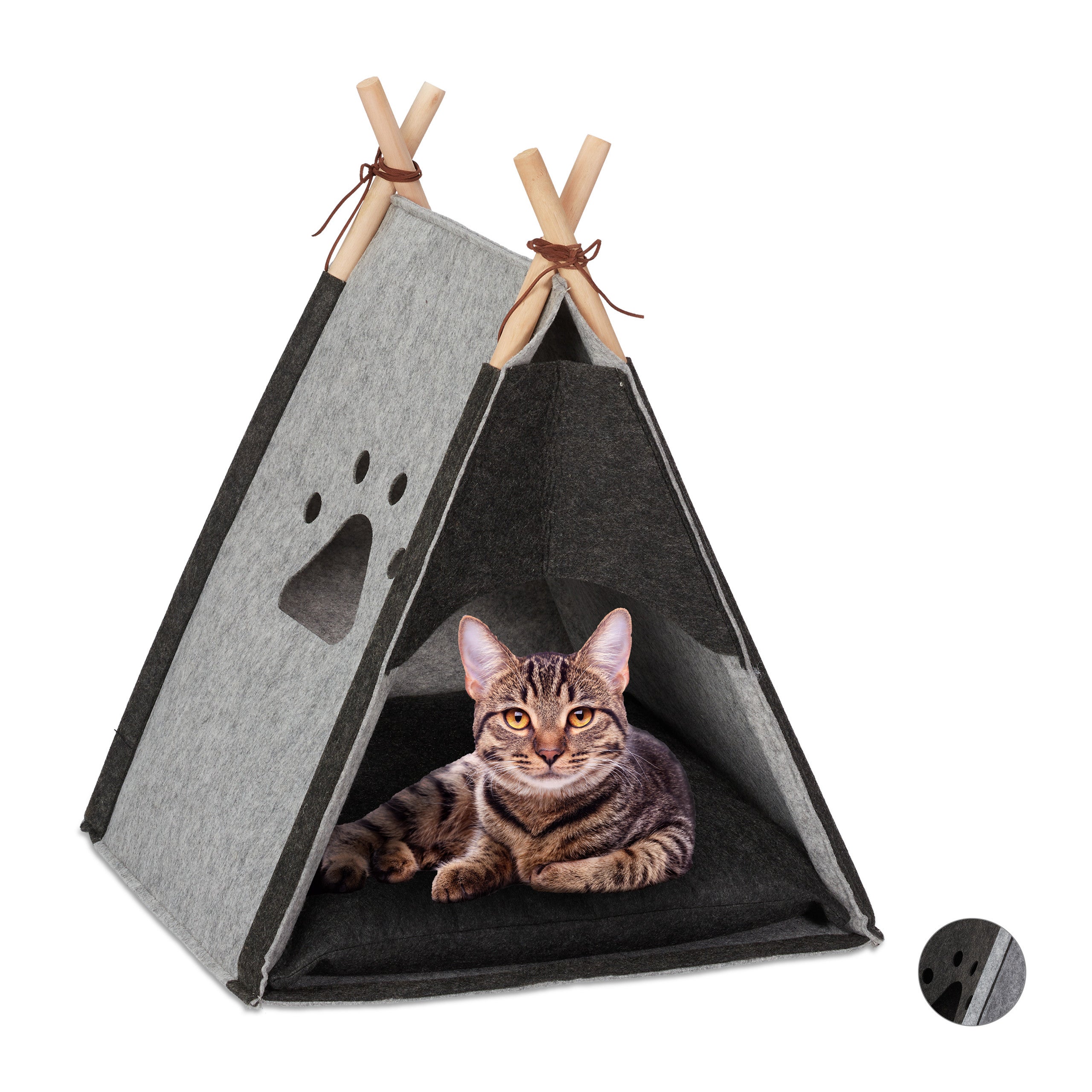 Relaxdays Tente pour chat, tipi d’animaux domestiques, très petits ...