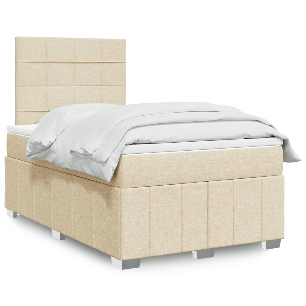 Maison Exclusive - Sommier à lattes de lit avec matelas Crème 120x200 ...