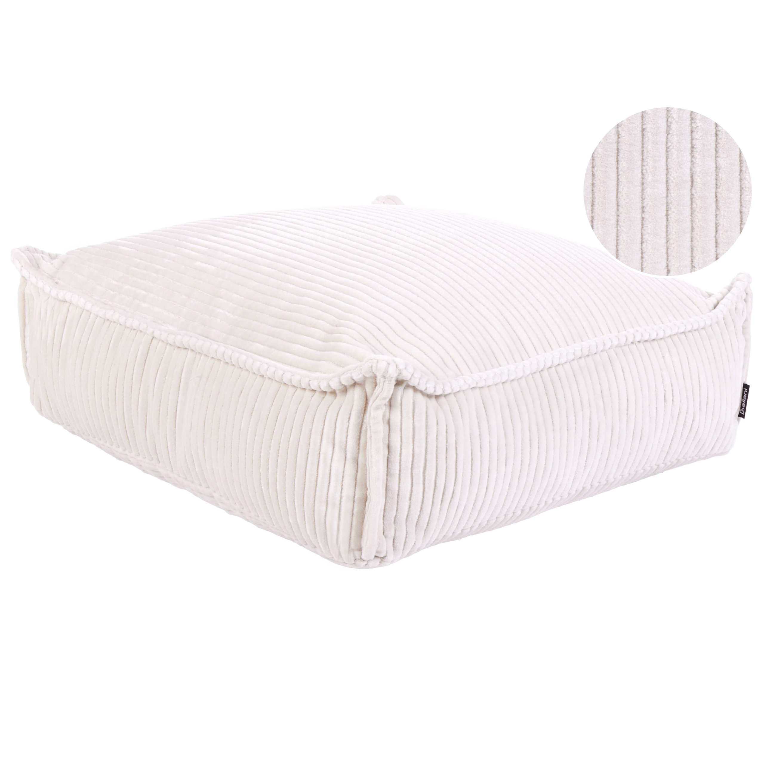 Coussin de sol Pouf enfant ALLOZAI Velours Beige clair | Leroy Merlin