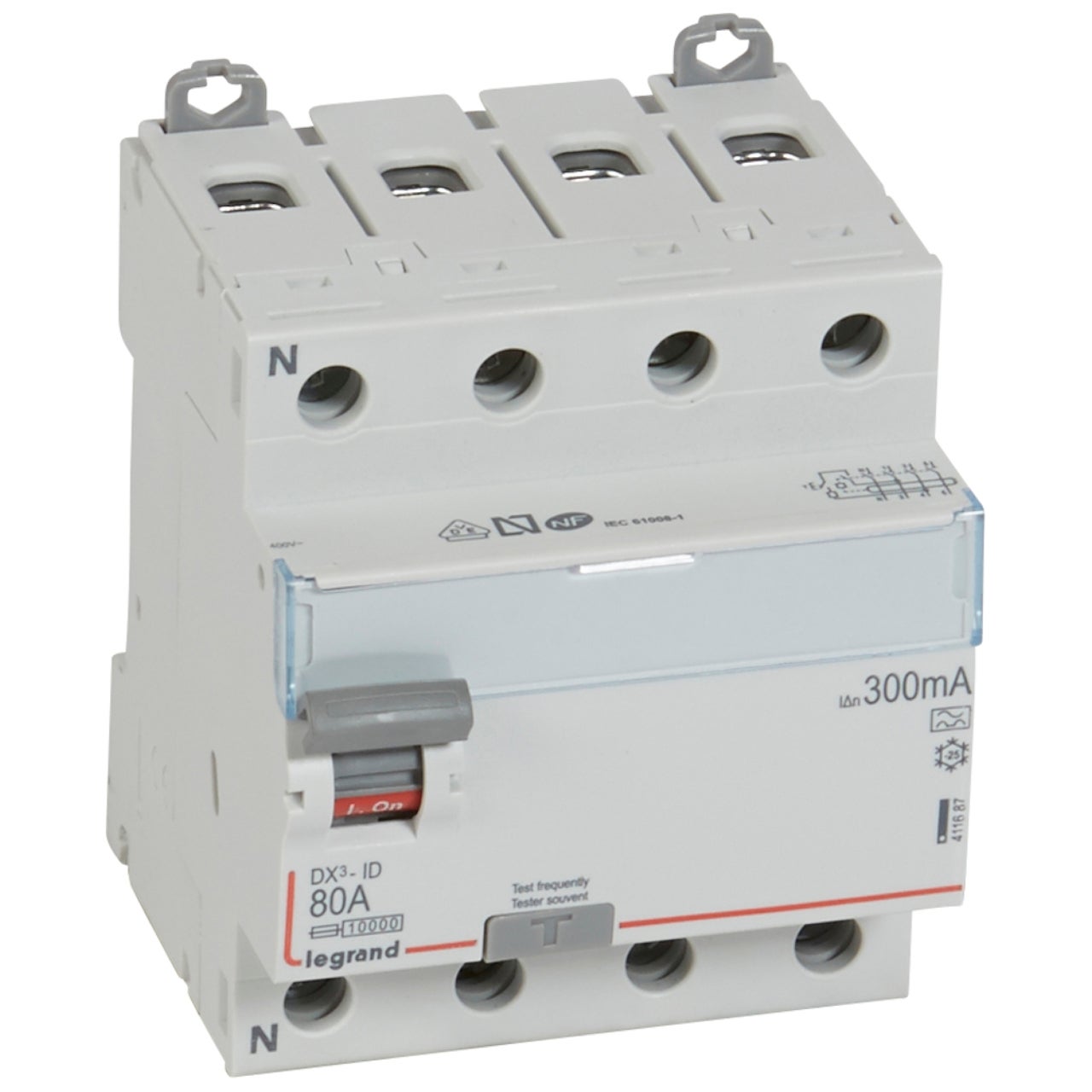 Interrupteur différentiel legrand dx3 80a 300ma 4 poles type a - vis ...