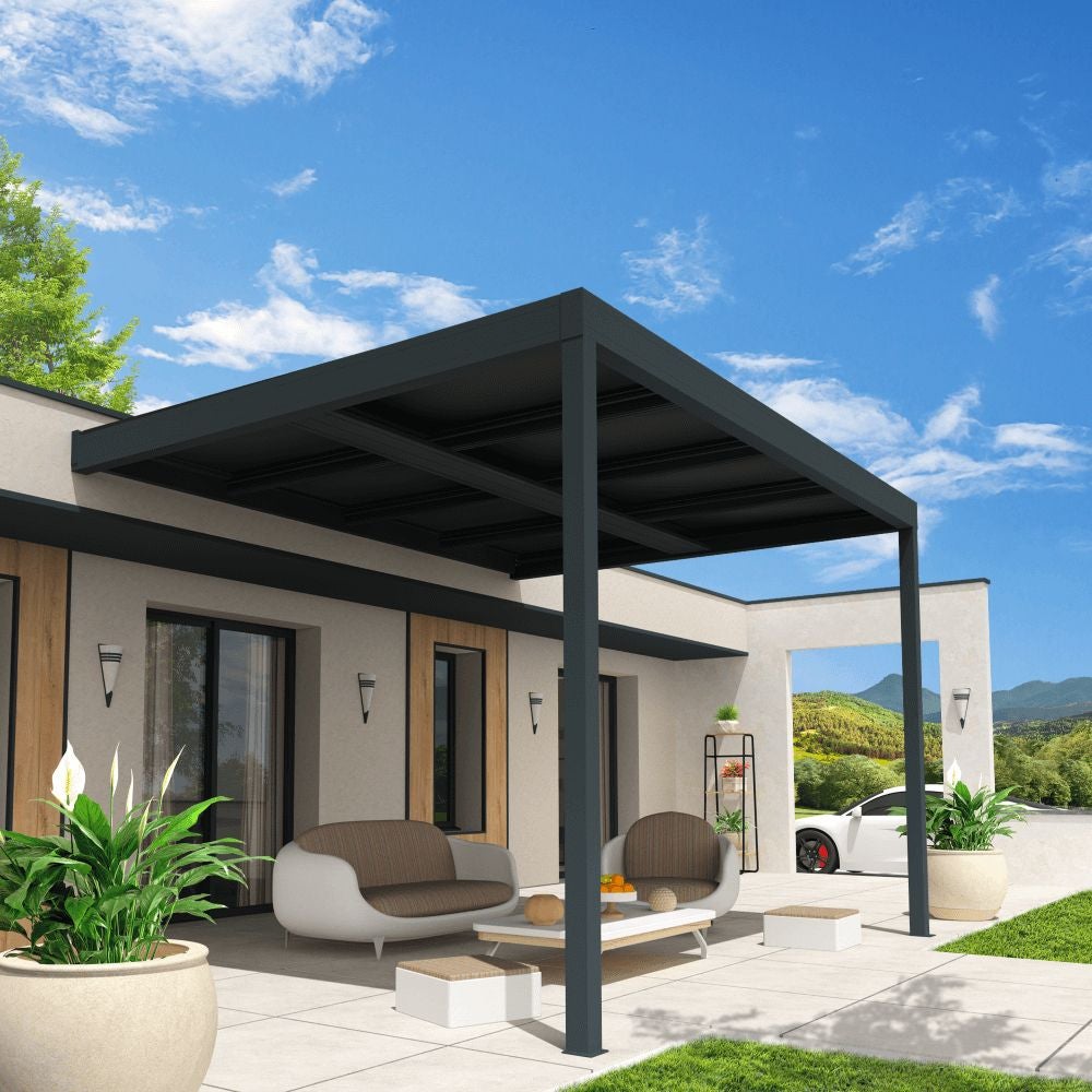 Pergola solaire ACTIVE Gris anthracite 3,496x3,999m | Leroy Merlin