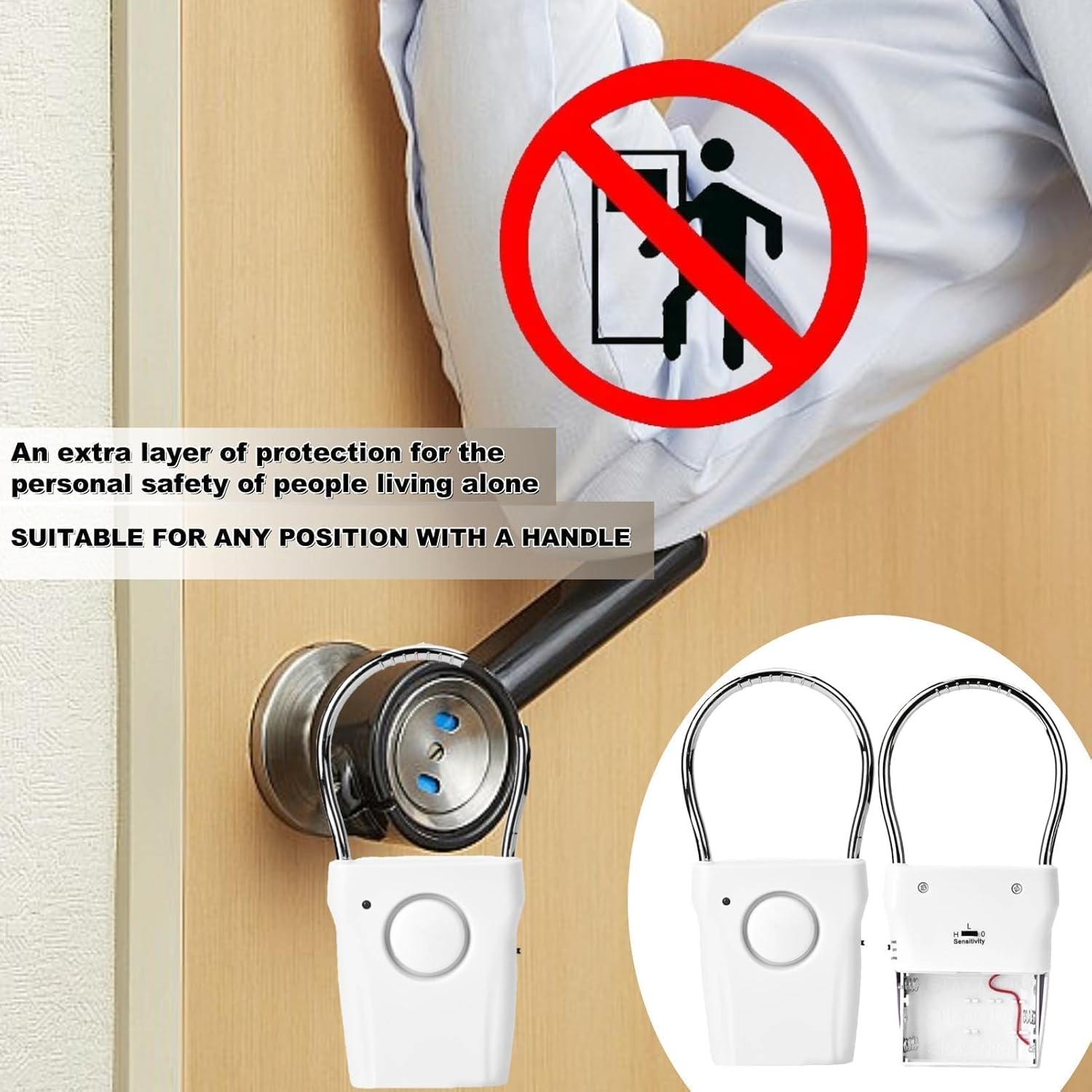 Alarma antirrobo inalámbrica para puertas y ventanas, color blanco, 120 ...