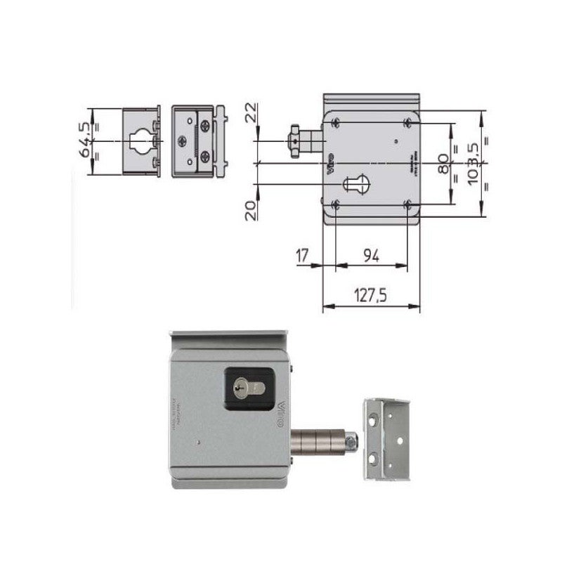 Aplicación de cerradura eléctrica en puertas de hierro V09 7905 Viro ...