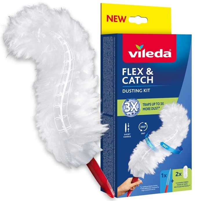 Paletta Vileda con manico corto + 2 ricariche Flex&Catch | Leroy Merlin