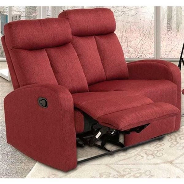 Sofá relax Siberia 2 plazas rojo 100x128x95 cm | Leroy Merlin