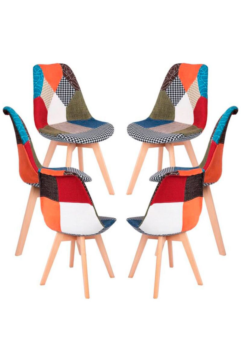 Pack 6 Sillas Synk Patchwork - Patchwork Clear | Leroy Merlin