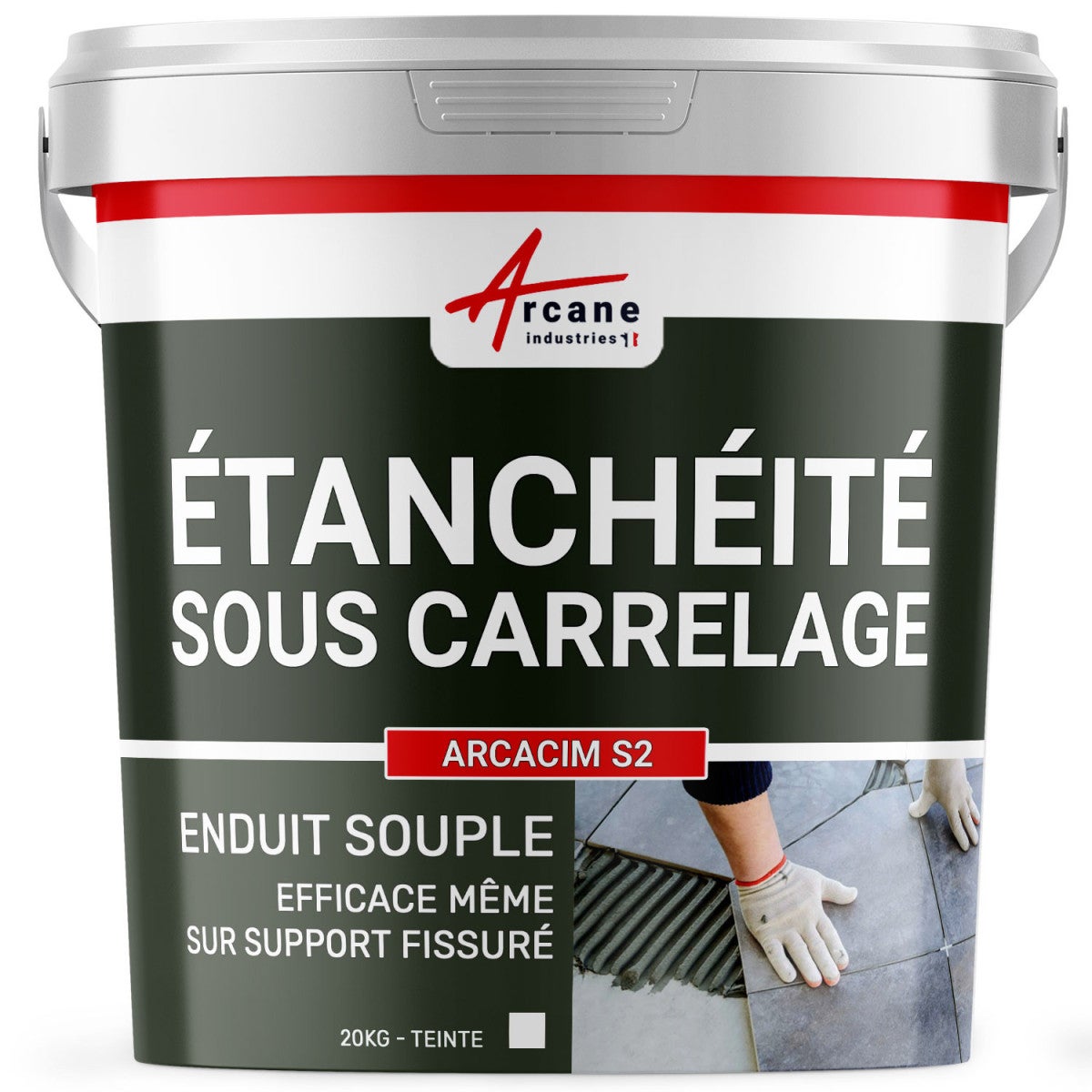 Intonaco impermeabilizzante sotto piastrelle: ARCACIM S2 - Bianco ...