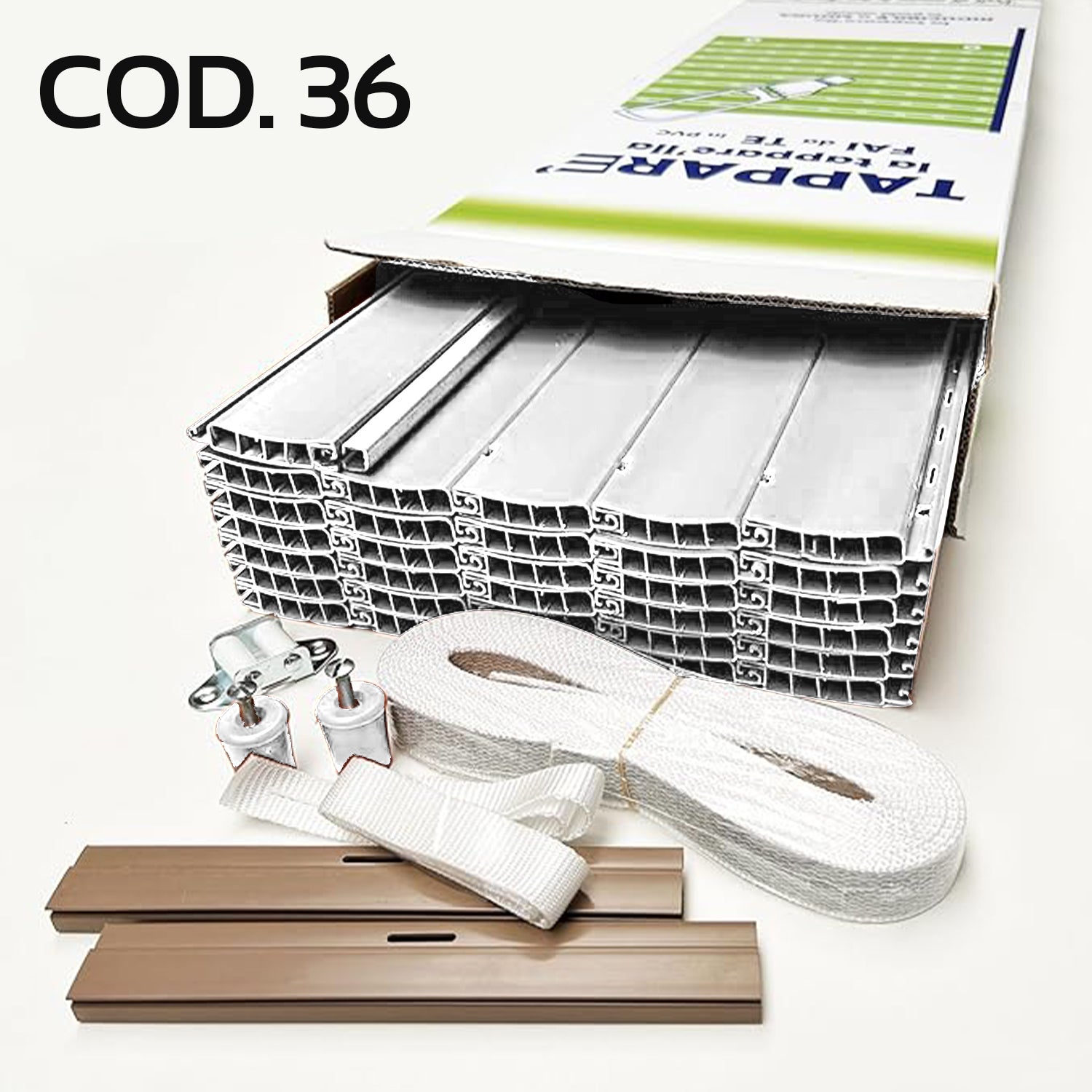 Kit Persiana Enrollable de PVC - Hágalo usted mismo (120 X 250H con ...