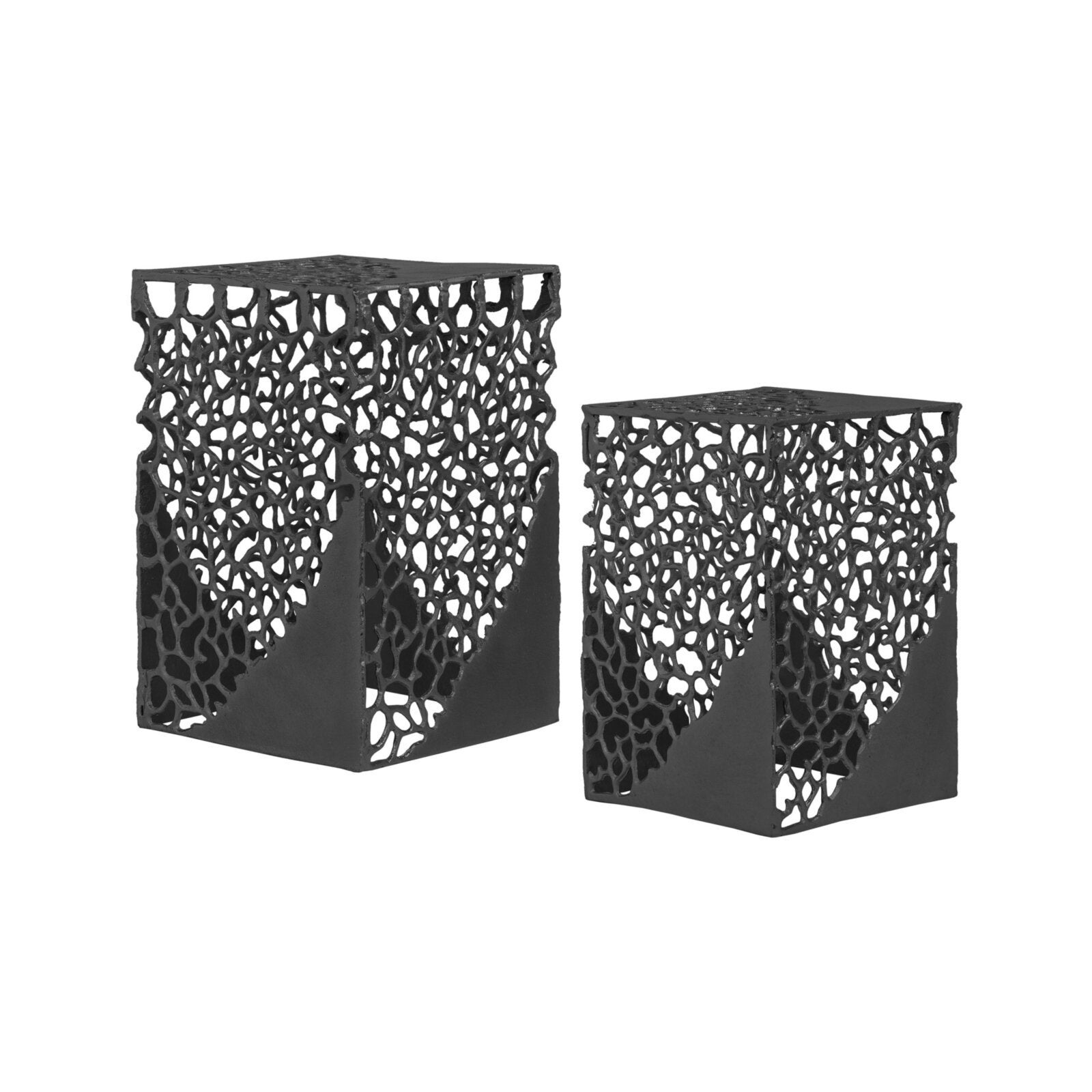 Table d'appoint delta 125 (lot de 2) 43 x 43 x 54 cm Noir | Leroy Merlin