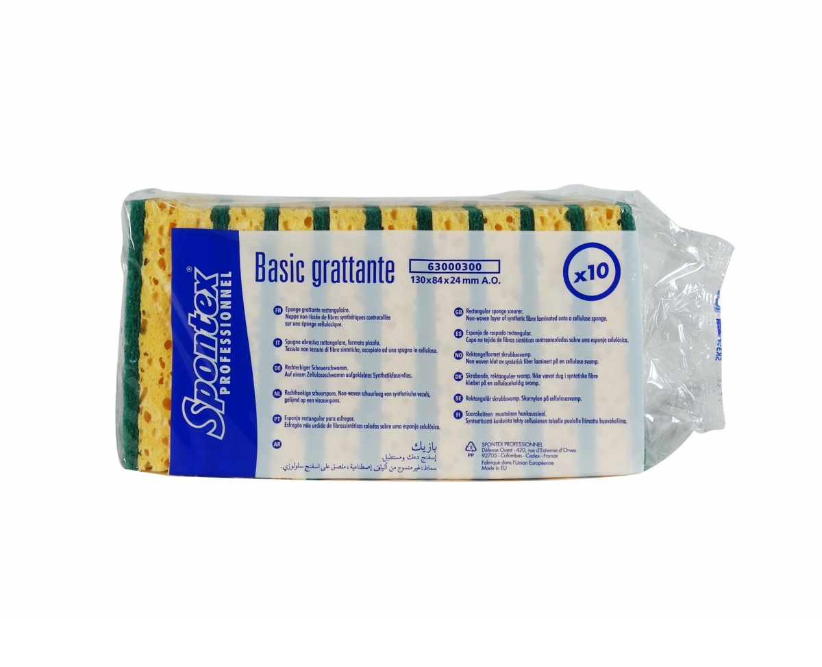 Tampon vert sur éponge végétale Basic grand modèle - Sachet de 10 ...