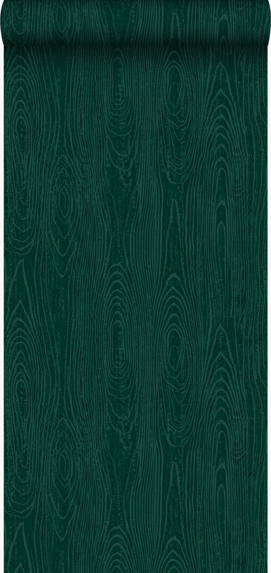 Papier peint imitation bois vert émeraude - 53 cm x 10.05 m - Origin ...