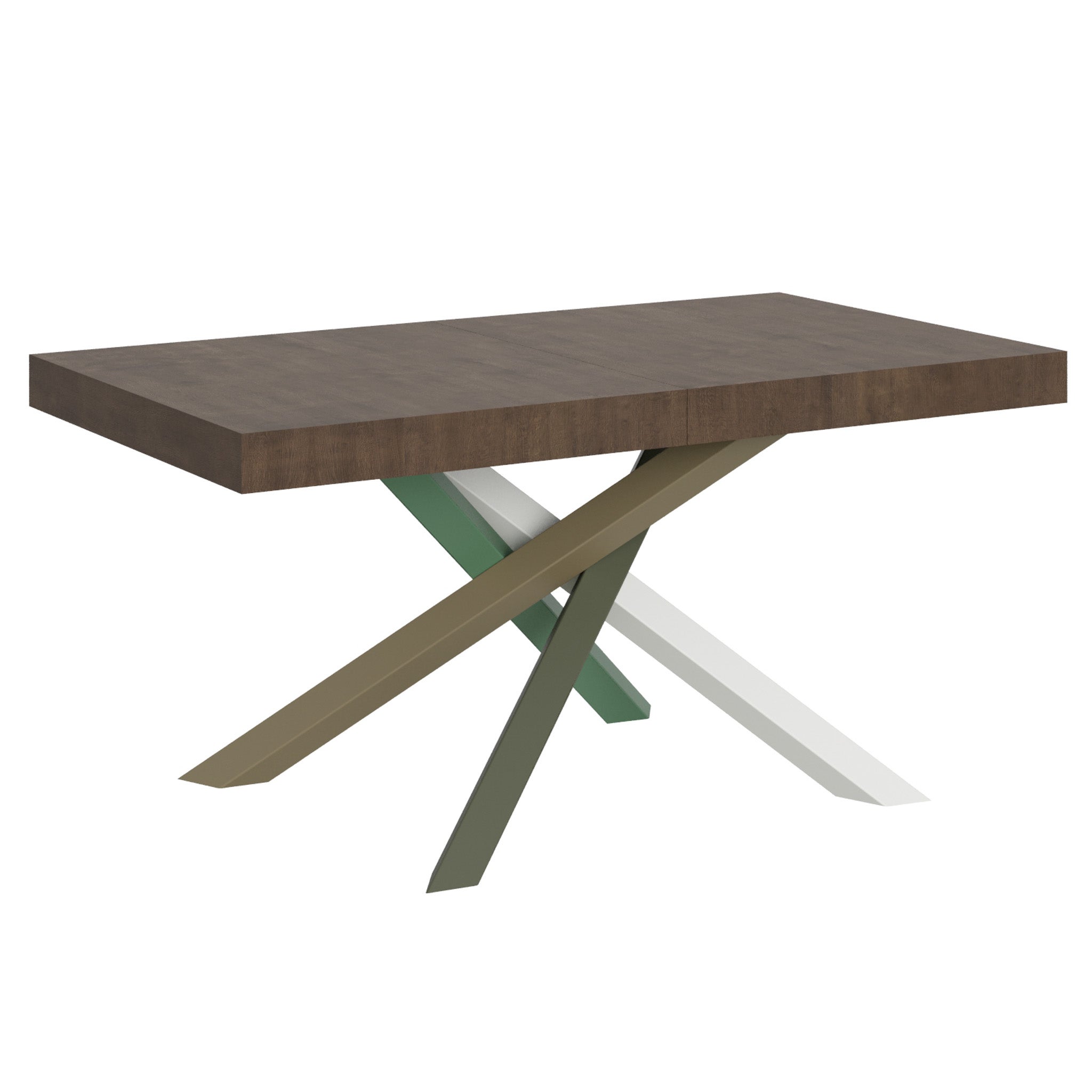 Table extensible 90x160/264 cm Volantis Noyer cadre 4/A | Leroy Merlin