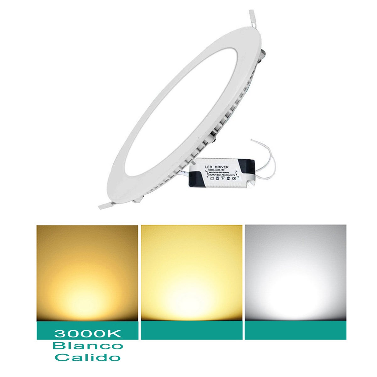 Pack 2 Panles LED Empotrable 12W 3000K | Leroy Merlin