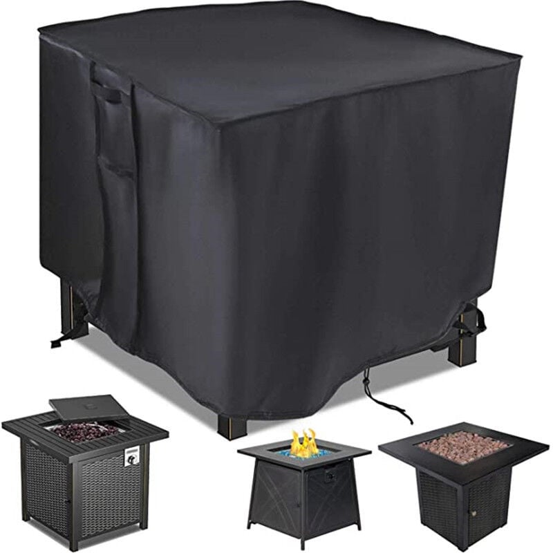 Housse de protection pour foyer - Housse de table de foyer carrée 420D ...