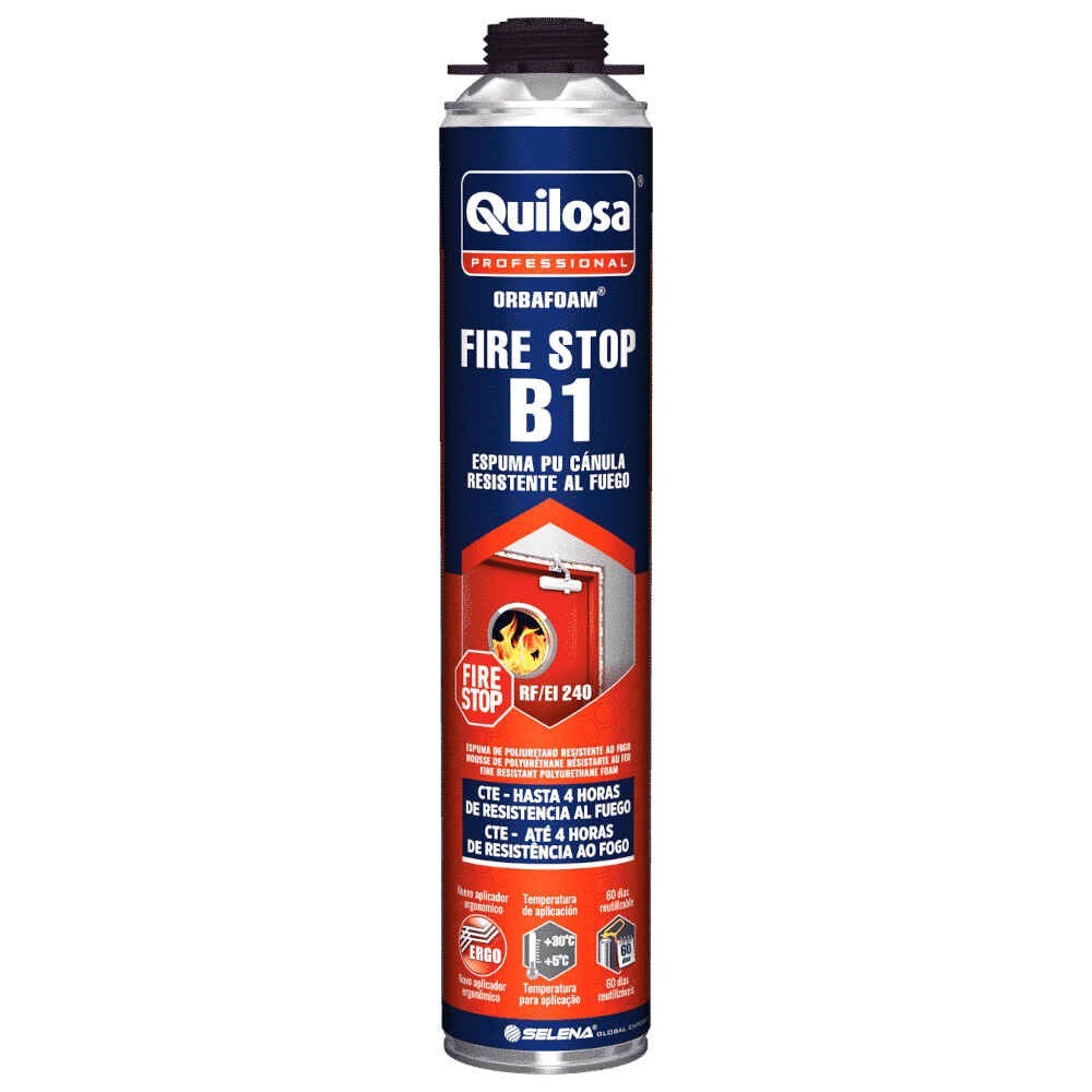 QUILOSA ESPUMA POLIURETANO ORBAFOAM FIRE TOP B1 SPRAY PISTOLA (BOTE 750 ML. | Leroy Merlin