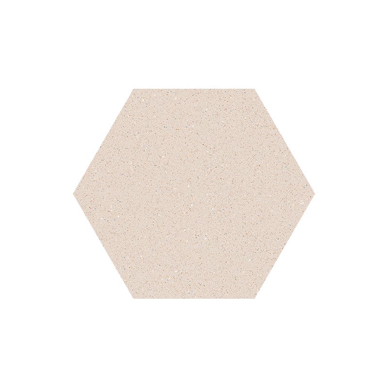 Carrelage sol / mur hexagonal effet terrazzo grand format beige 51,9x59 ...