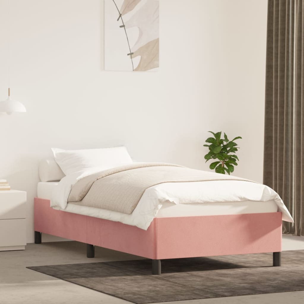 Cadre de lit Rose 80x200 Velours | Leroy Merlin
