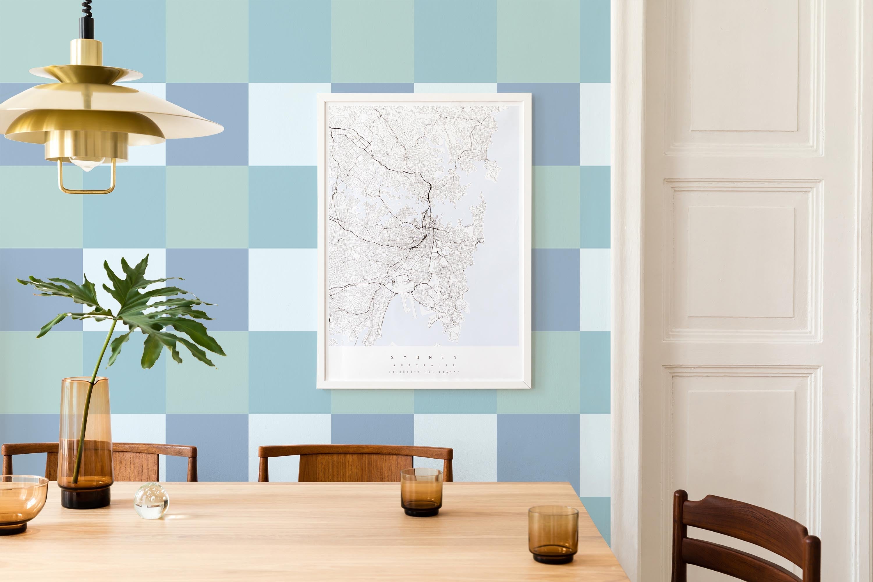 Azure Geometric Wallpaper | Leroy Merlin