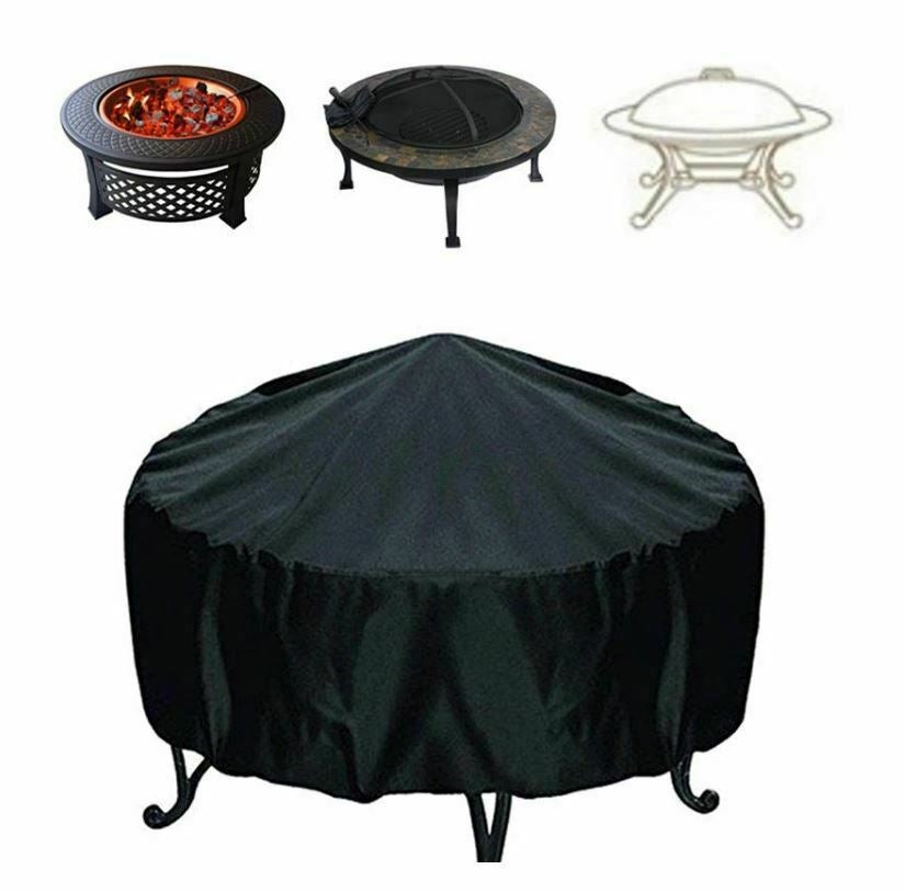 Housse de protection ronde pour foyer extérieur, barbecue à gaz ...