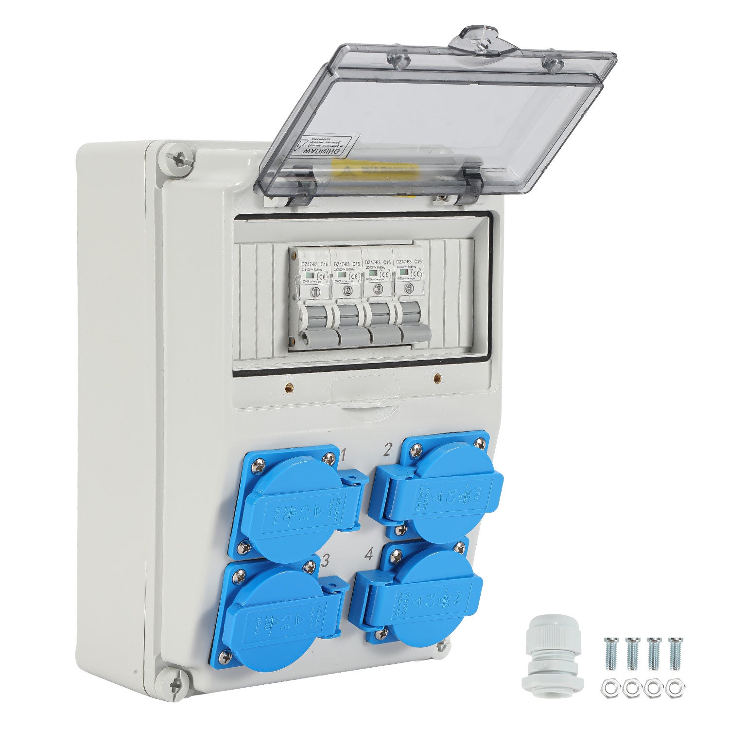 Cuadro eléctrico Caja de obra mural Distribuidor de corriente Schuko ...