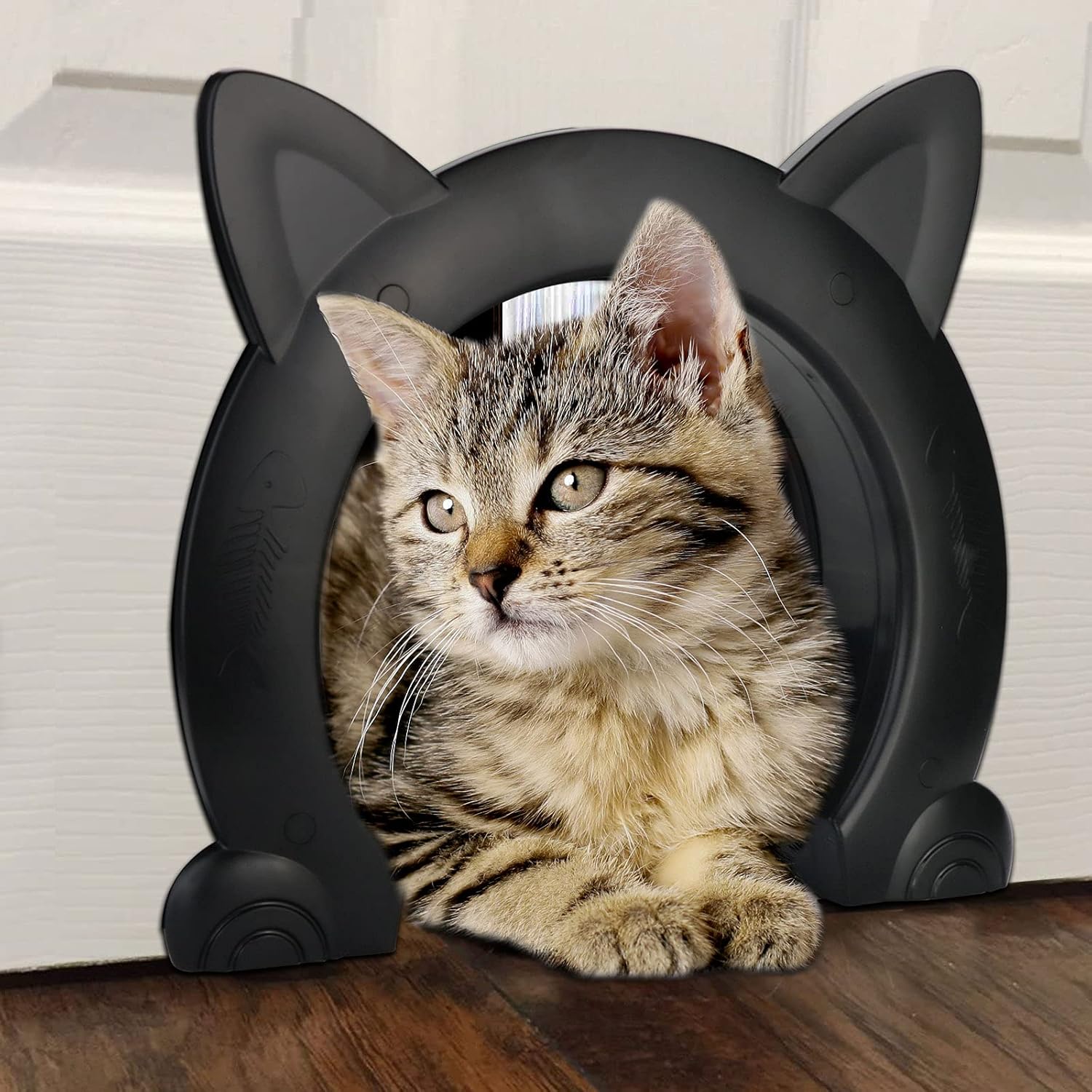 Porte intérieure pour chat-22.5*27*5.5cm Noir- Porte intérieure pour ...