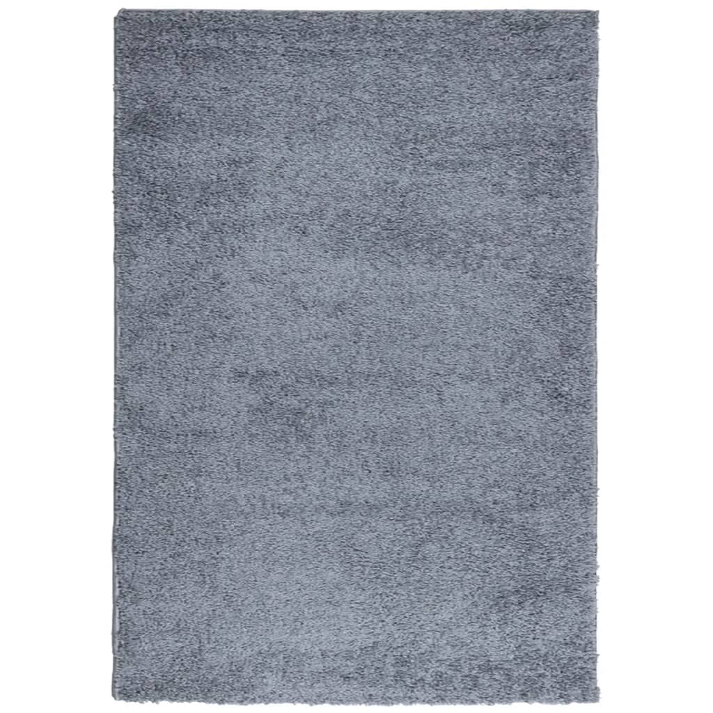Tapis Salon | Tapis Chambre | Tapis shaggy à poils longs moderne bleu 140x200 cm CFW66168 ...