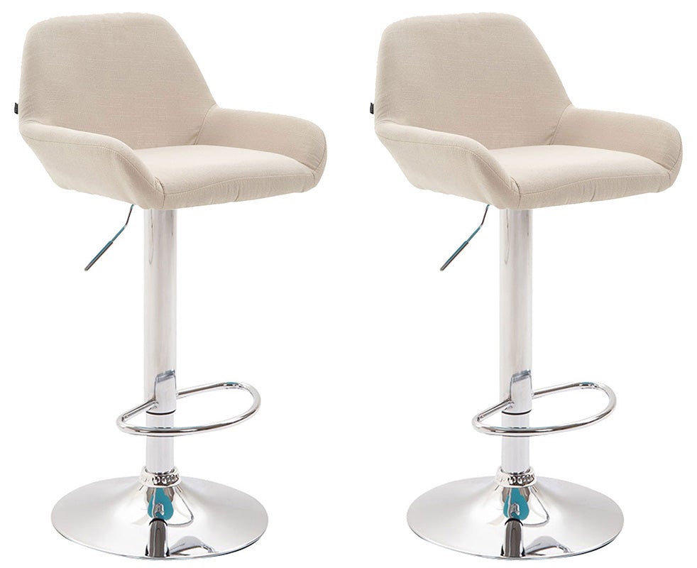 Juego de 2 taburetes de bar con reposapiés en forma de arco de metal ...