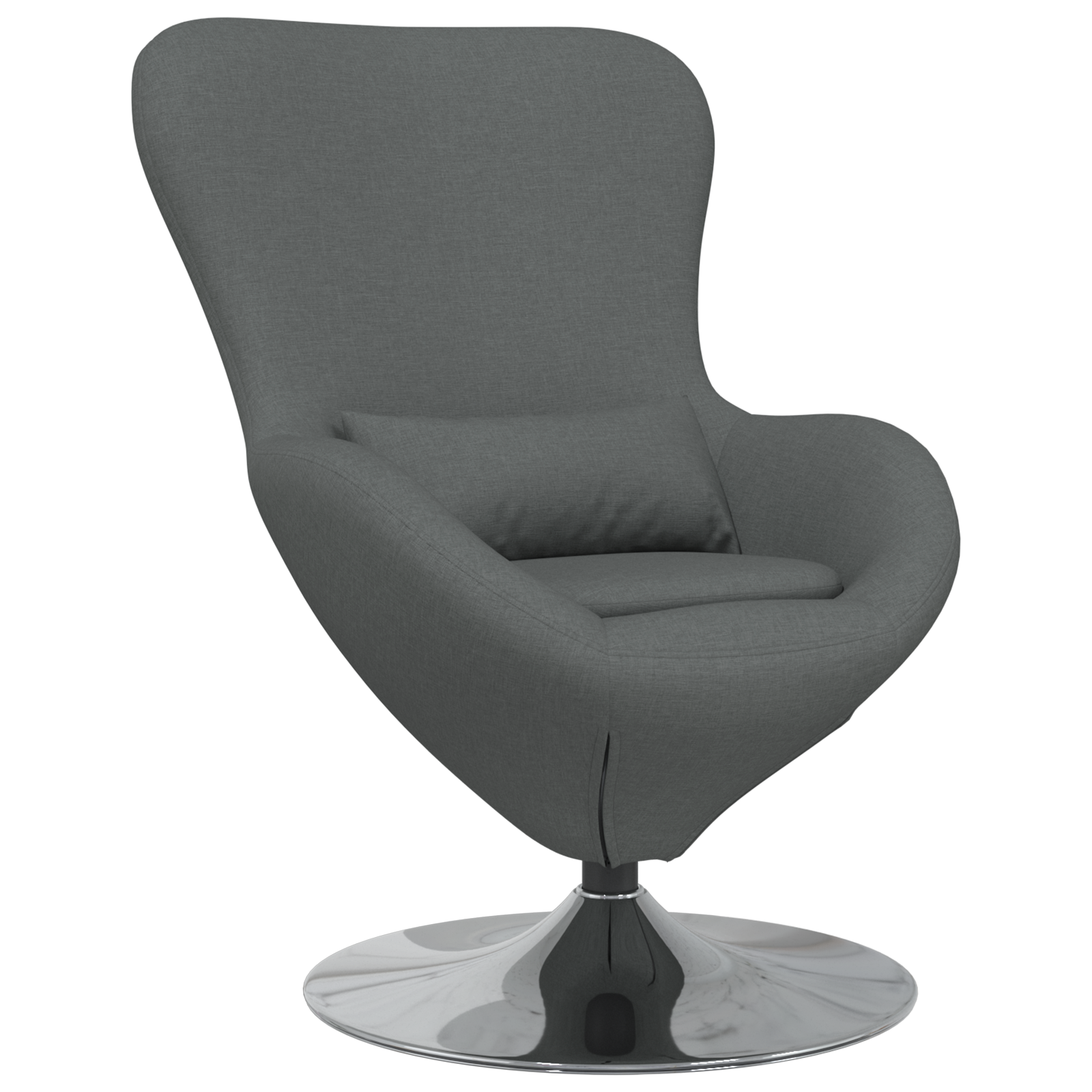 Chaise de salon | Chaise œuf en tissu gris foncé CFW260051 | Leroy Merlin
