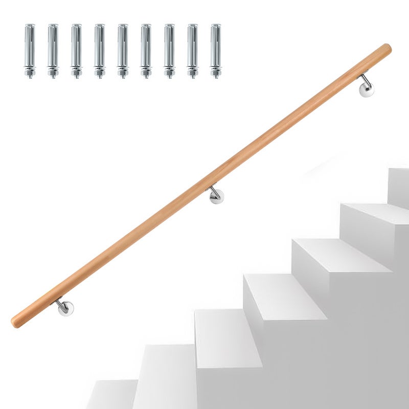 Main courante 200cm Garde-corps Poteau Support main courante Kit main ...