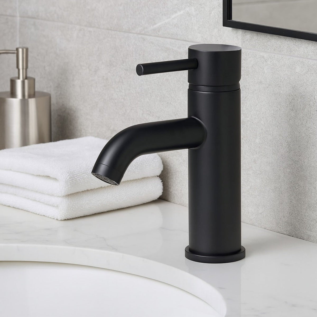 Robinet mitigeur lavabo PICO noir mat | Leroy Merlin
