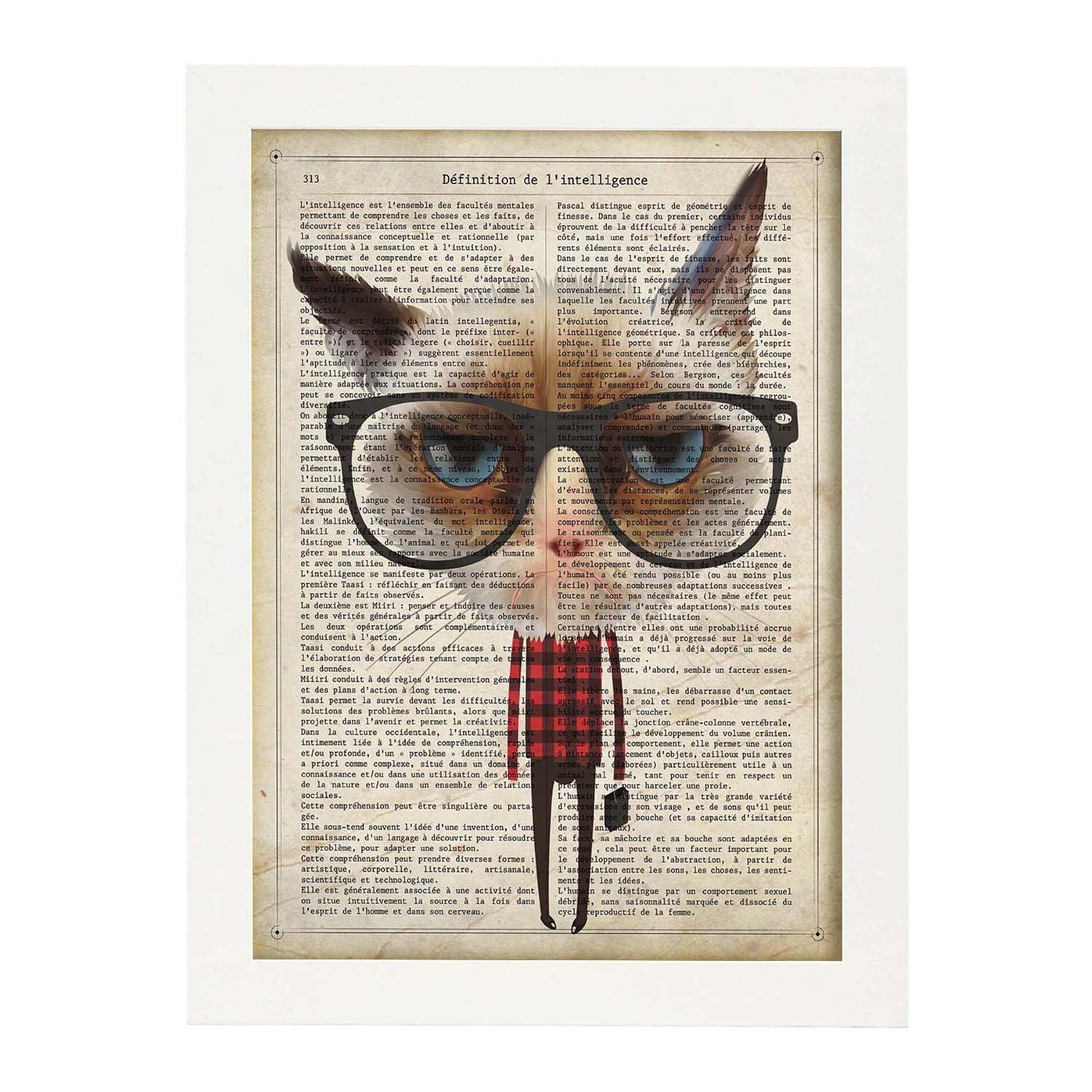 Affiche De Chat Hipster. Feuilles D'animaux Avec Des Définitions ...