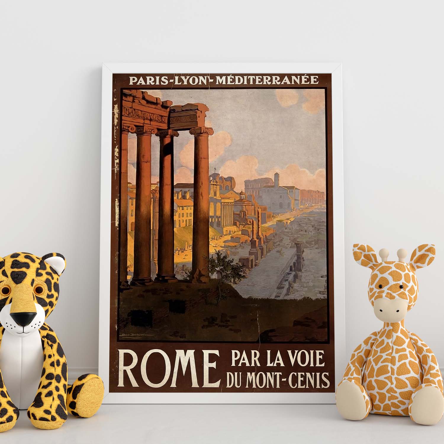Affiche Vintage De Rome. Avec Des Images Publicitaires Vintage Et Anciennes. A4 Sans Cadre ...