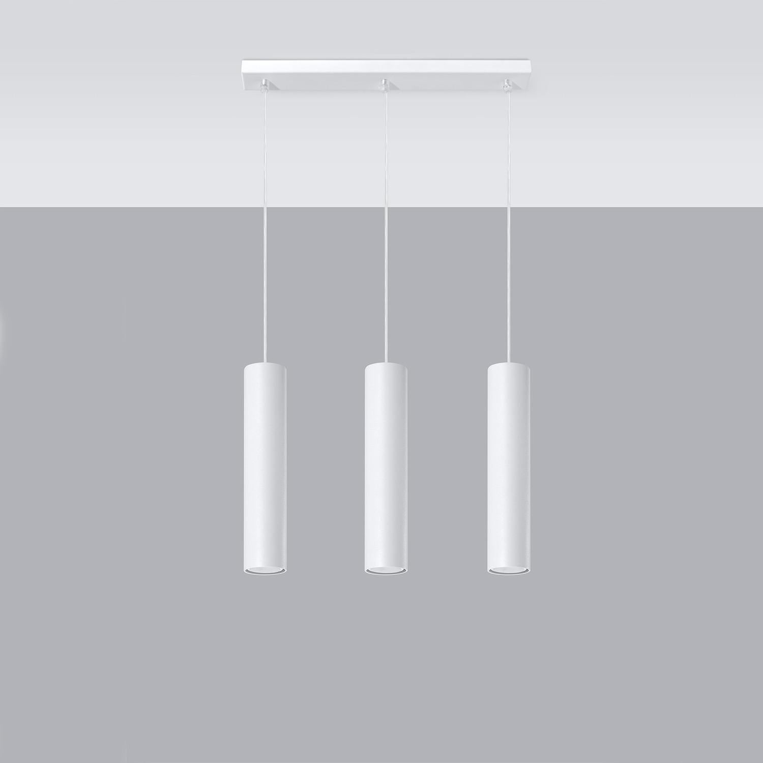 Ledkia Lampada a Sospensione Metallo Lagos 3L SOLLUX Bianco | Leroy Merlin