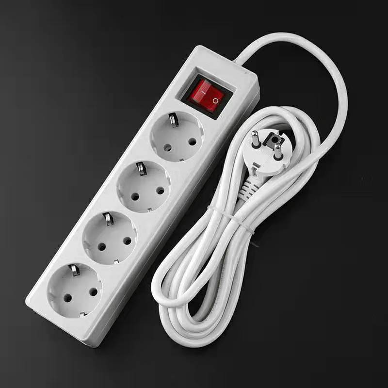 Prise de courant 4 voies 16A 220V avec interrupteur, câble 2m ...