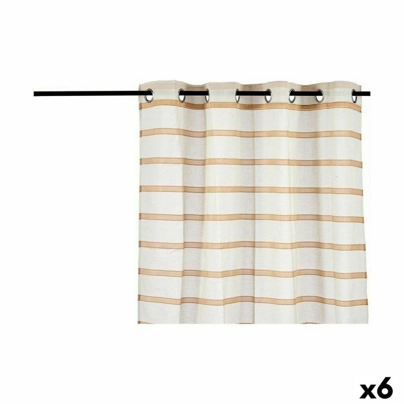 Rideau Rayures Marron 140 x 0,1 x 260 cm (6 Unités) | Leroy Merlin