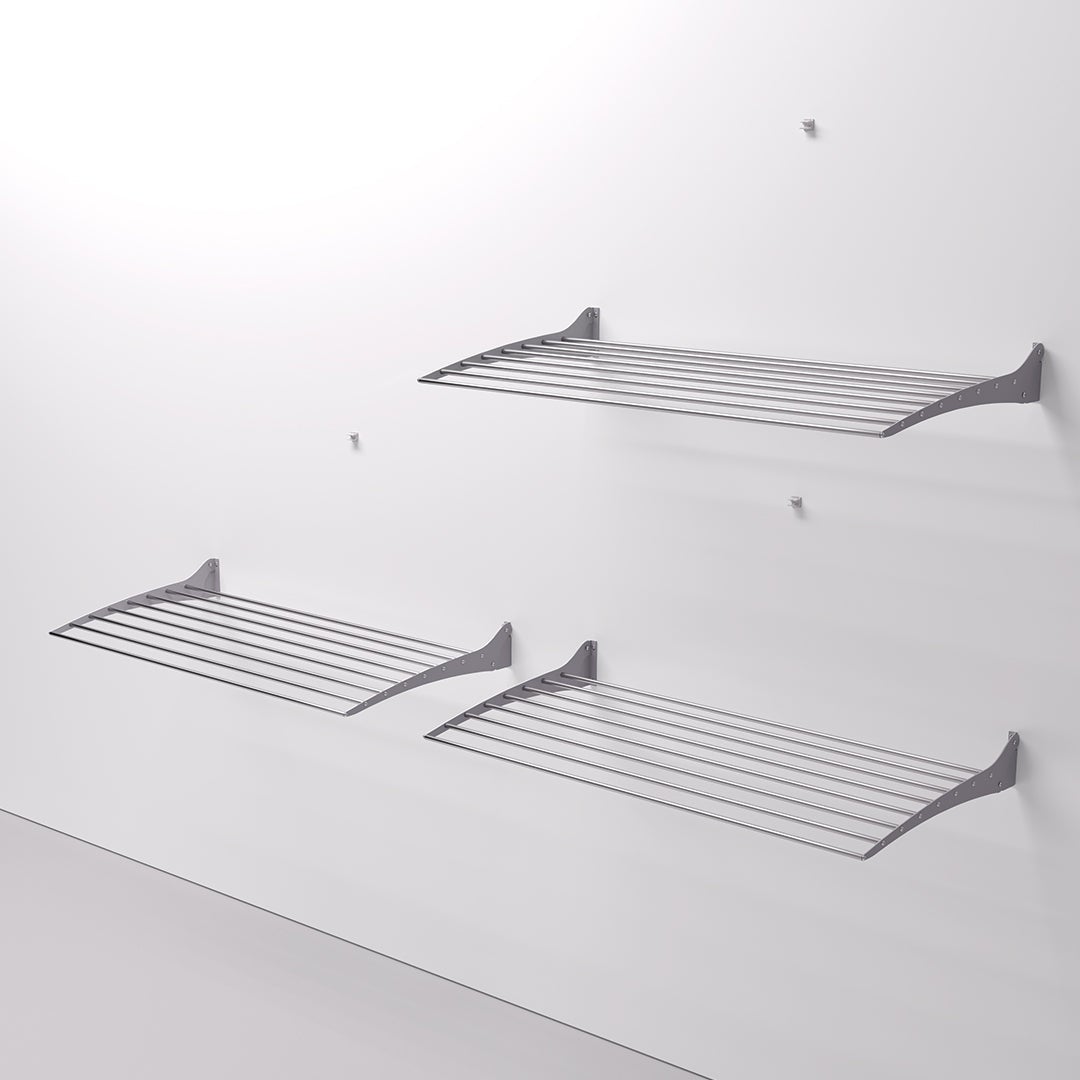 3x Tendedero de pared, Tendedero para interior y exterior de aluminio y ...