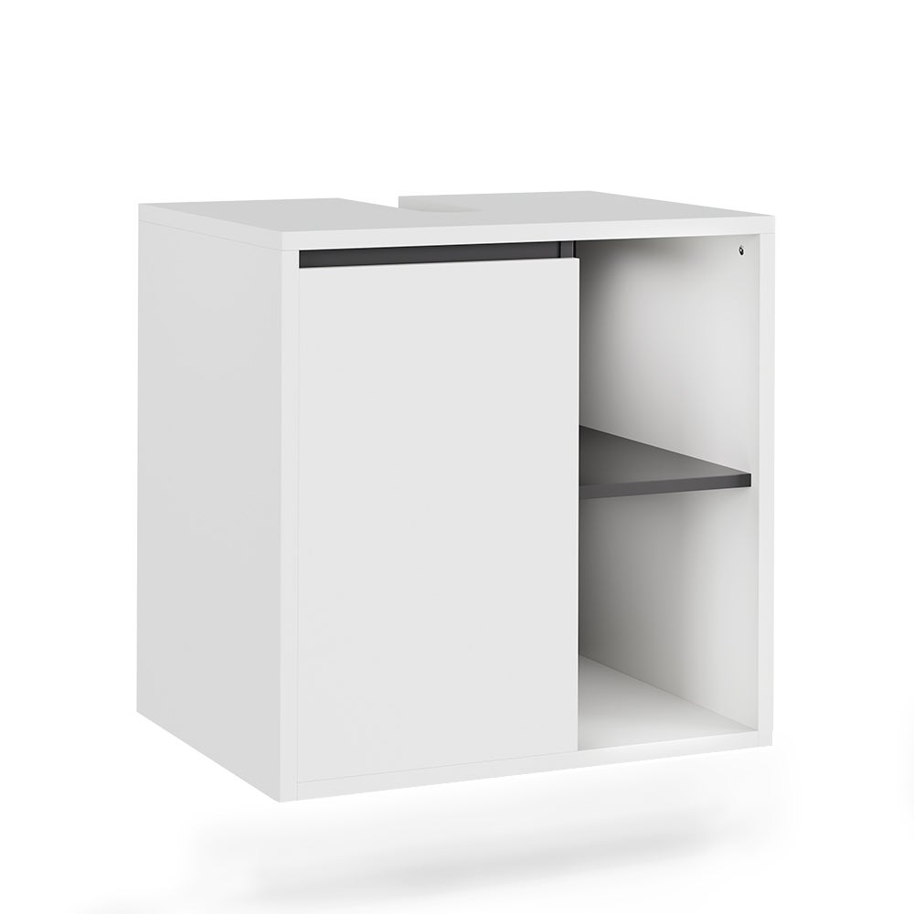 Vicco Mueble bajo lavabo Viola, Blanco/Gris, 60 x 60 cm con estantes ...