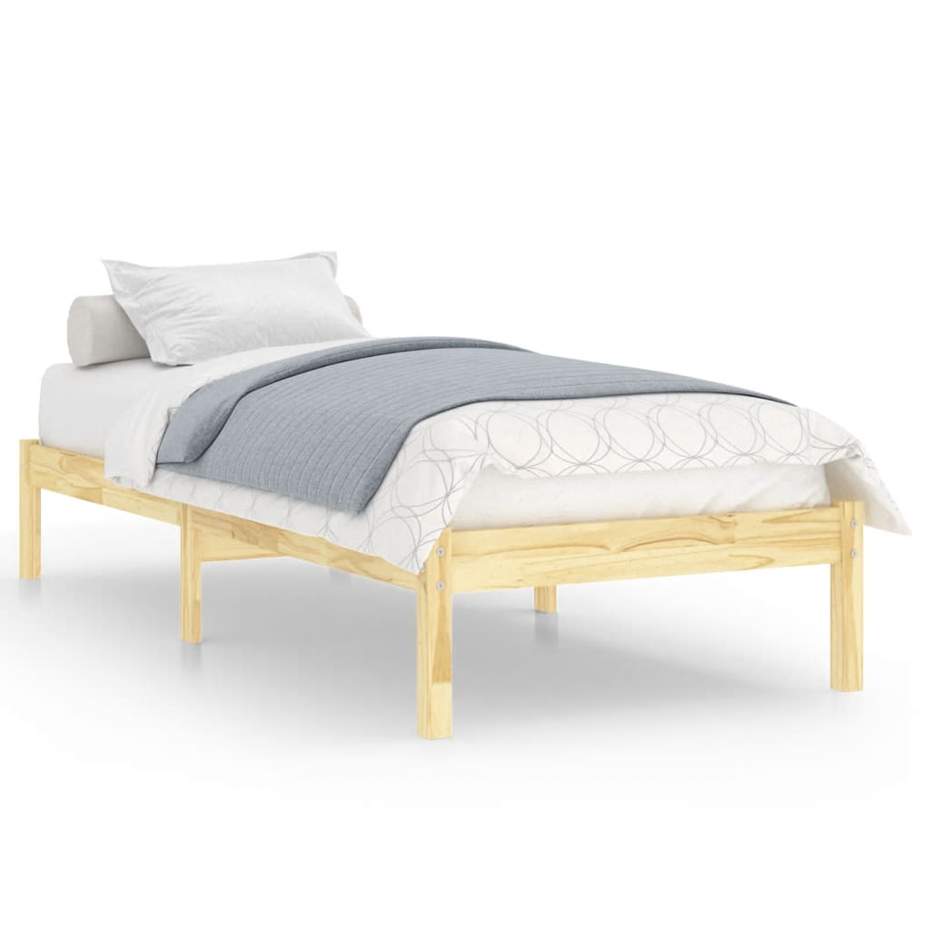 Letto singolo | Letto per adulti | Giroletto in Legno Massello 90x190 ...