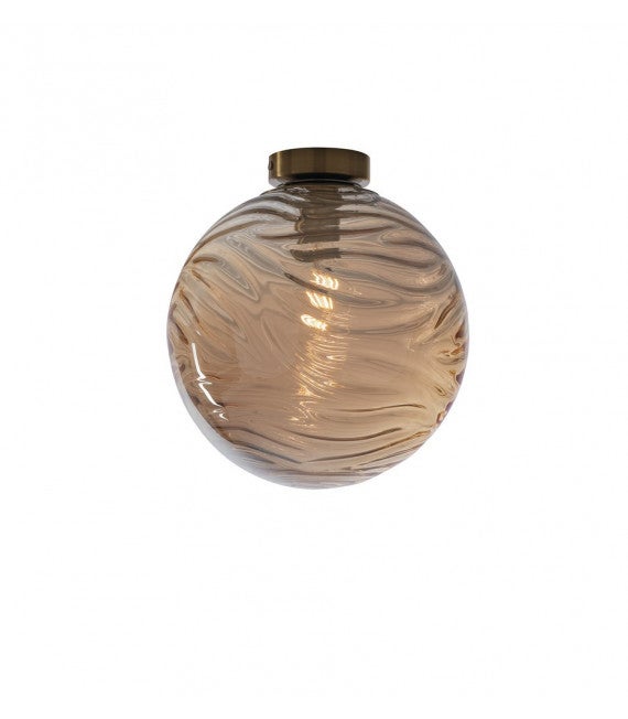 Plafonnier NEREIDE en coupe de champagne à ondes concentriques 30 cm ...