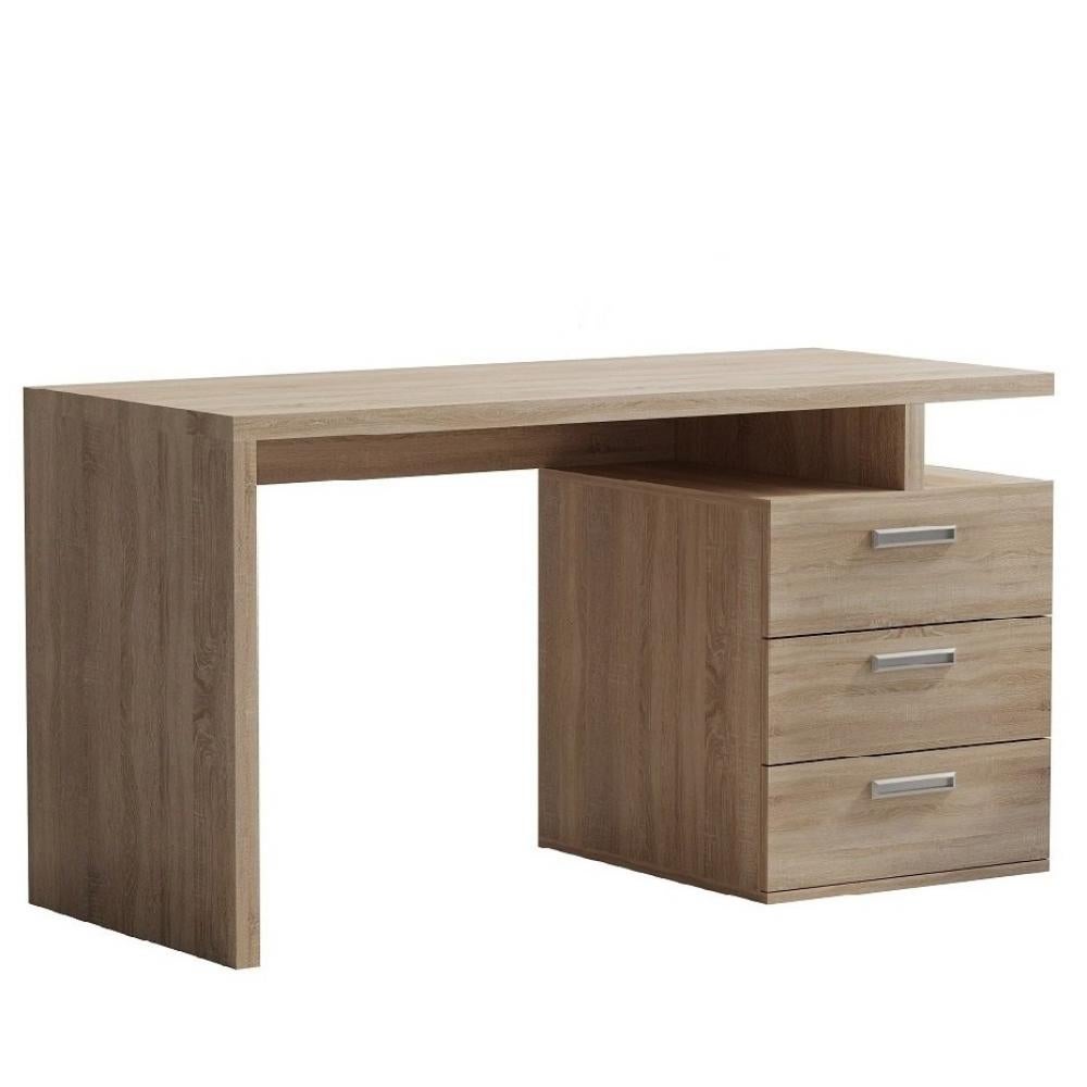 Bureau RUBY 3 tiroirs chêne 130 x 70 cm | Leroy Merlin