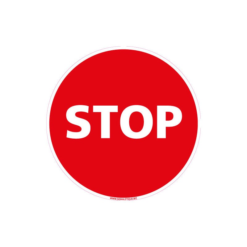 Panneau signalisation interdiction routière, Diamètre 350 mm (ø 35 cm ...